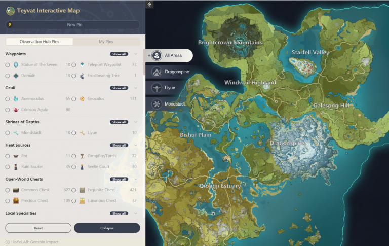 Fitur Map Interaktif Telah Ditambahkan ke Genshin Impact! - MMO Culture